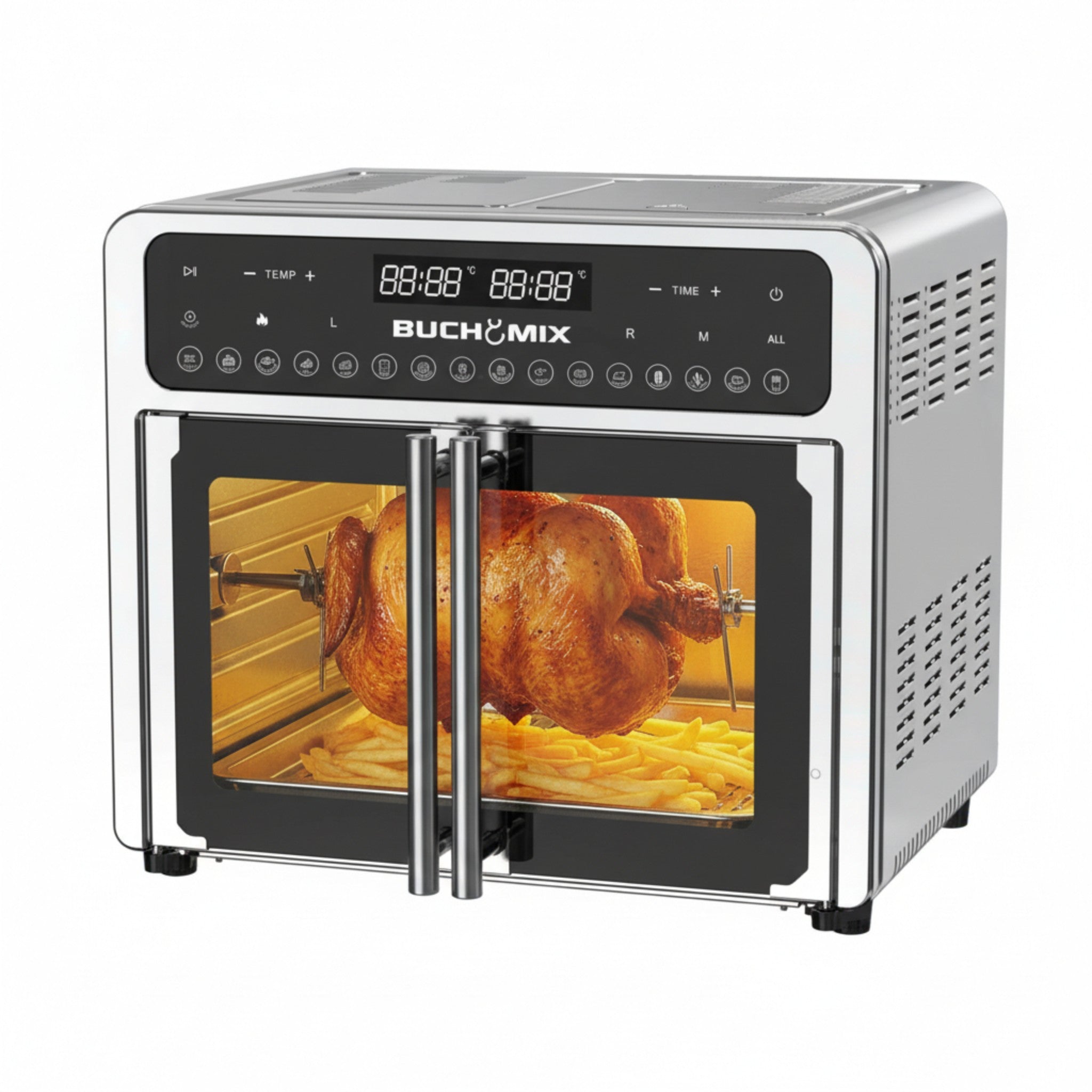 Dual Compartment 24L French Door Air Fryer Oven – Buchymix UK