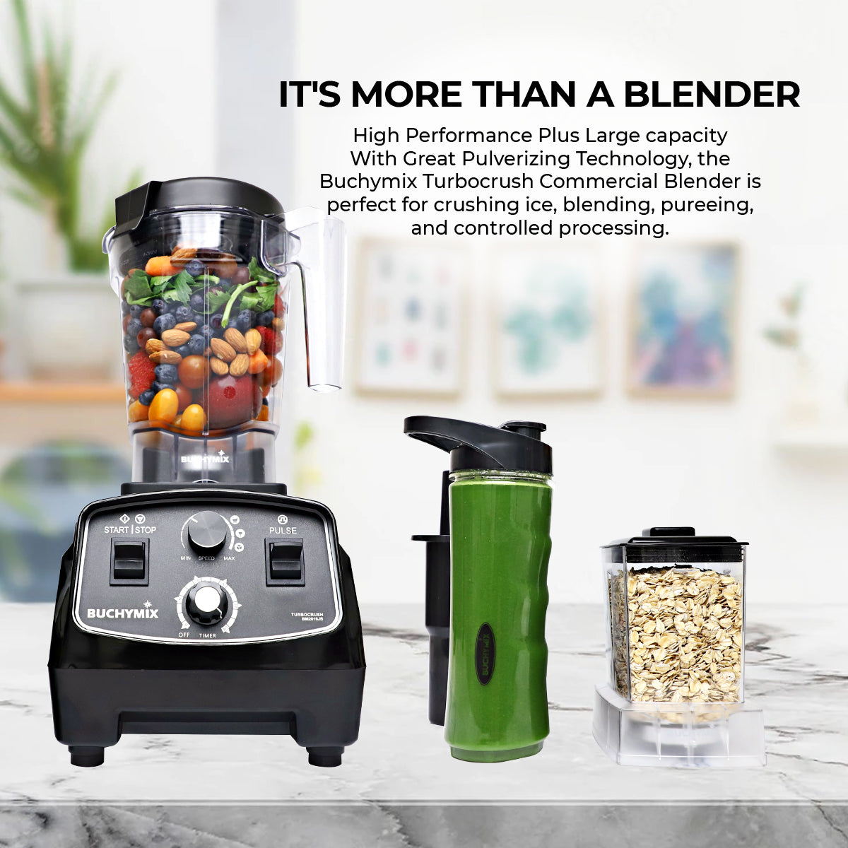 Super Upgraded High Performance Blender Turbocrush BM2016JS - Black ...